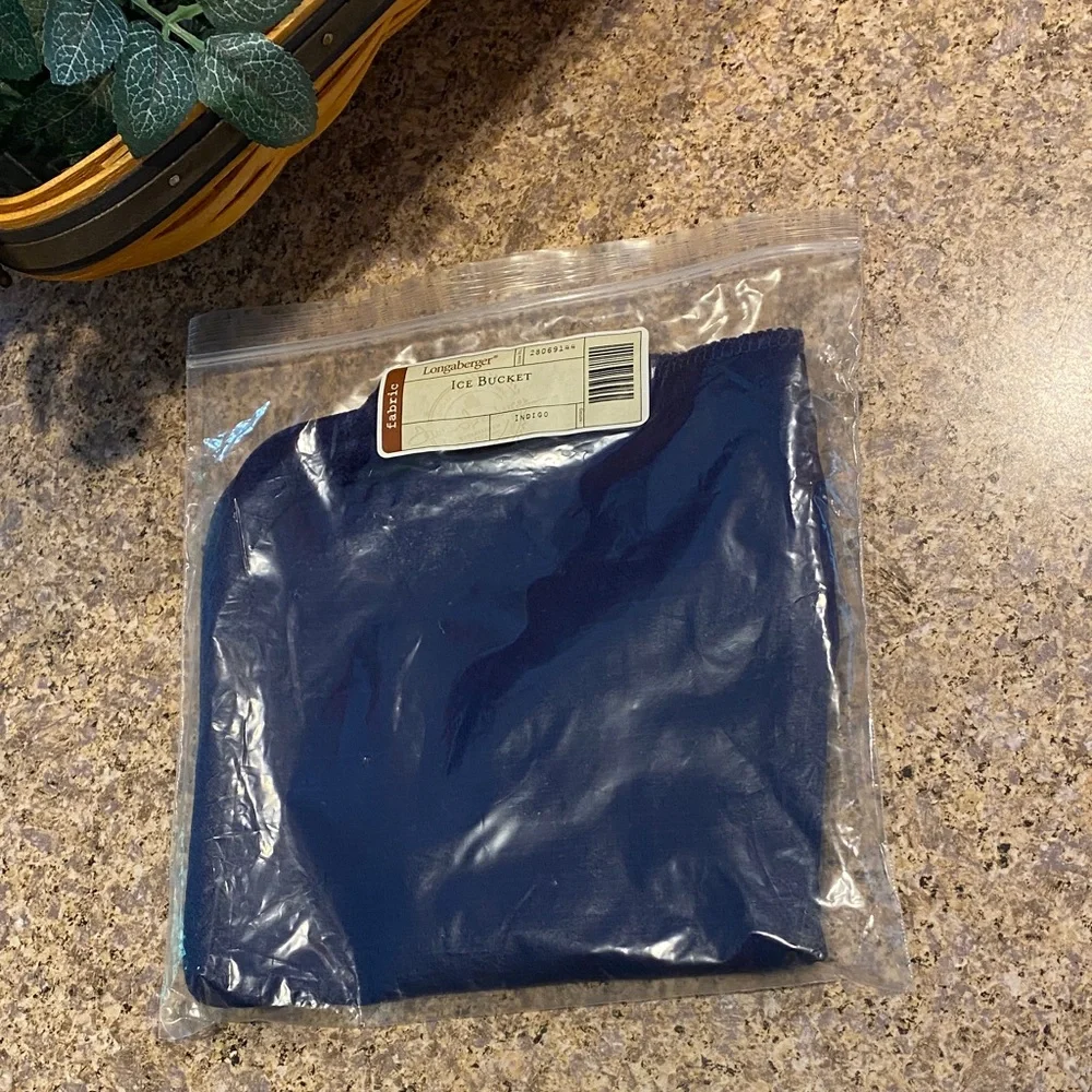 Longaberger | Accents | Longaberger Ice Bucket Fabric Liner Indigo Blue ...